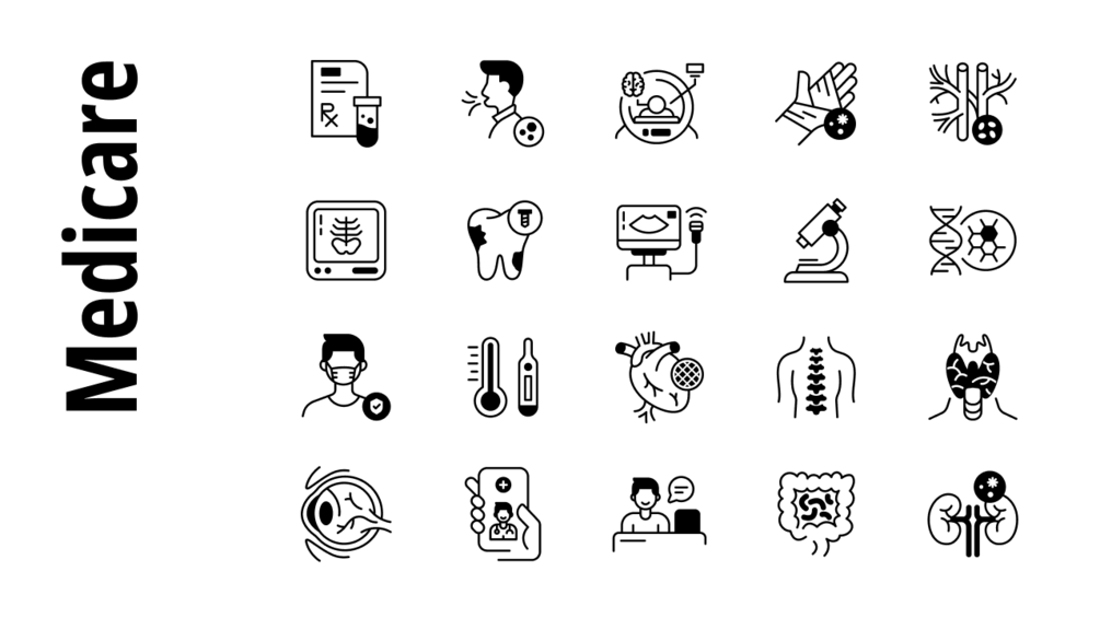 Medicare - Healthcare & wellness icons