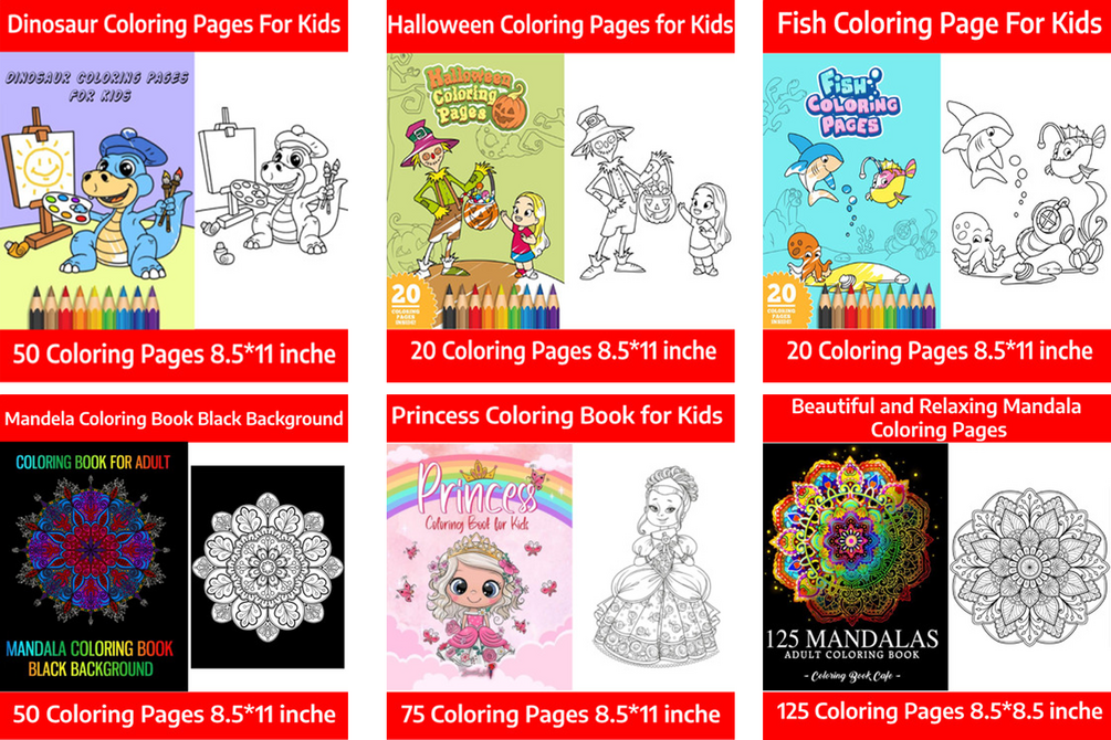 6 Amazing coloring books for Kids