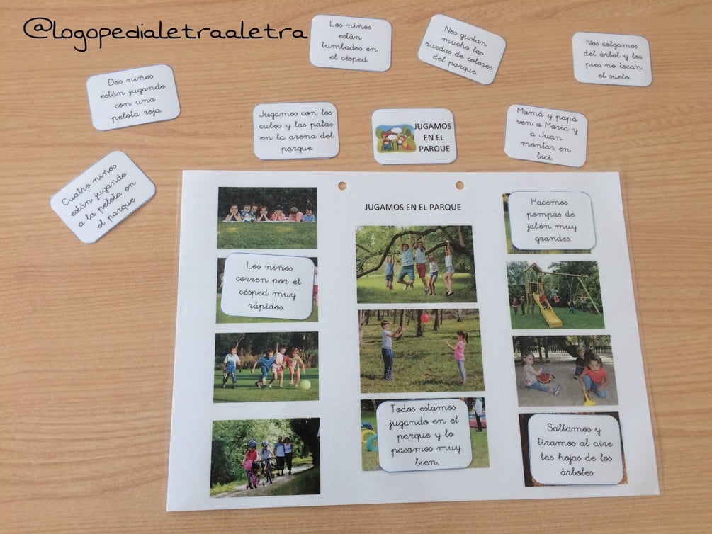 COMPRENSIÓN LECTORA: JUGAMOS EN EL PARQUE