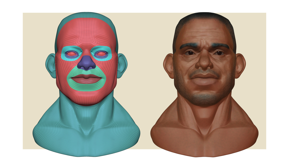 Sculptural Topology and in Depth Mouth and Eye Creation