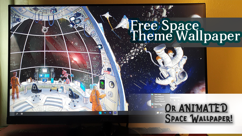 Free Custom Space Themed Wallpaper (Camouflage Your Icons!)
