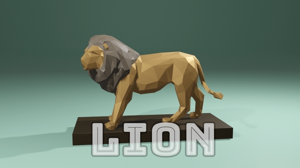 lion(3d blender 2.8 format)