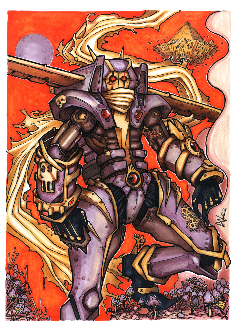 Cartolina Guerriero Rottame di Yugioh