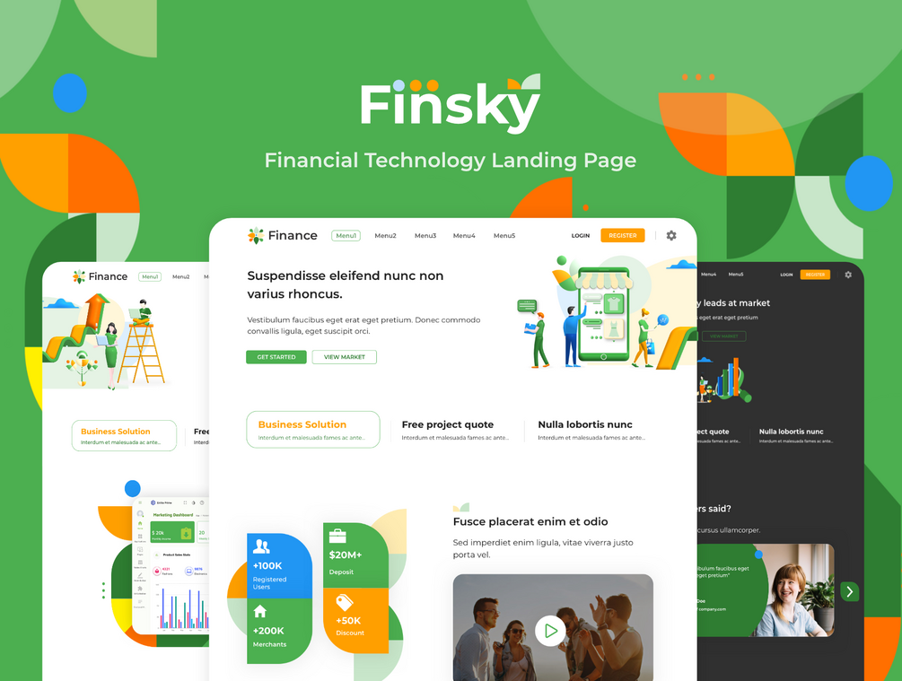 FREEBIE Fintech Landing Page