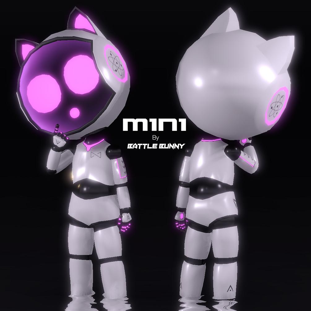 [Original 3D Model] M1N1 Neko bot VR Avatar