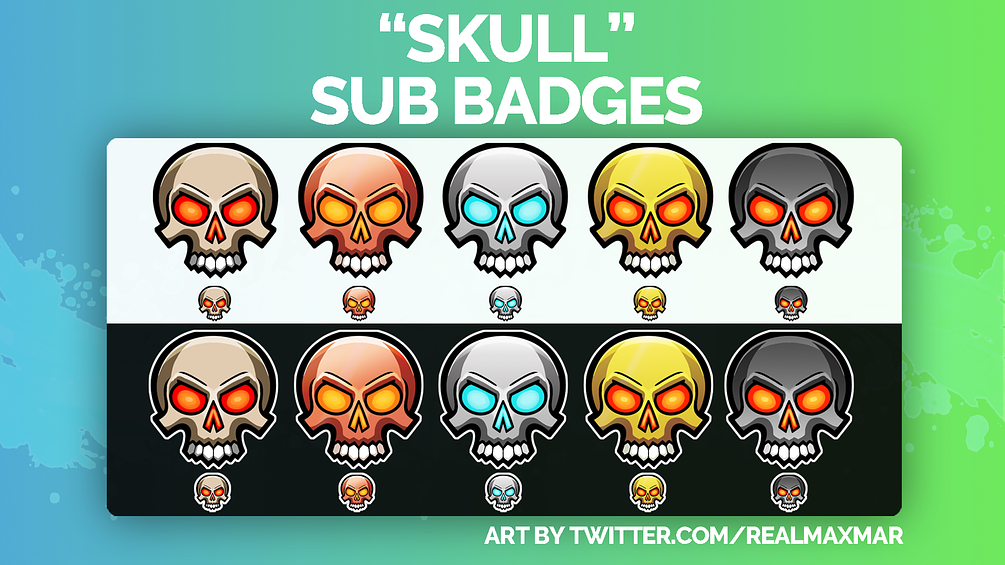 "Skull" sub badges for Twitch