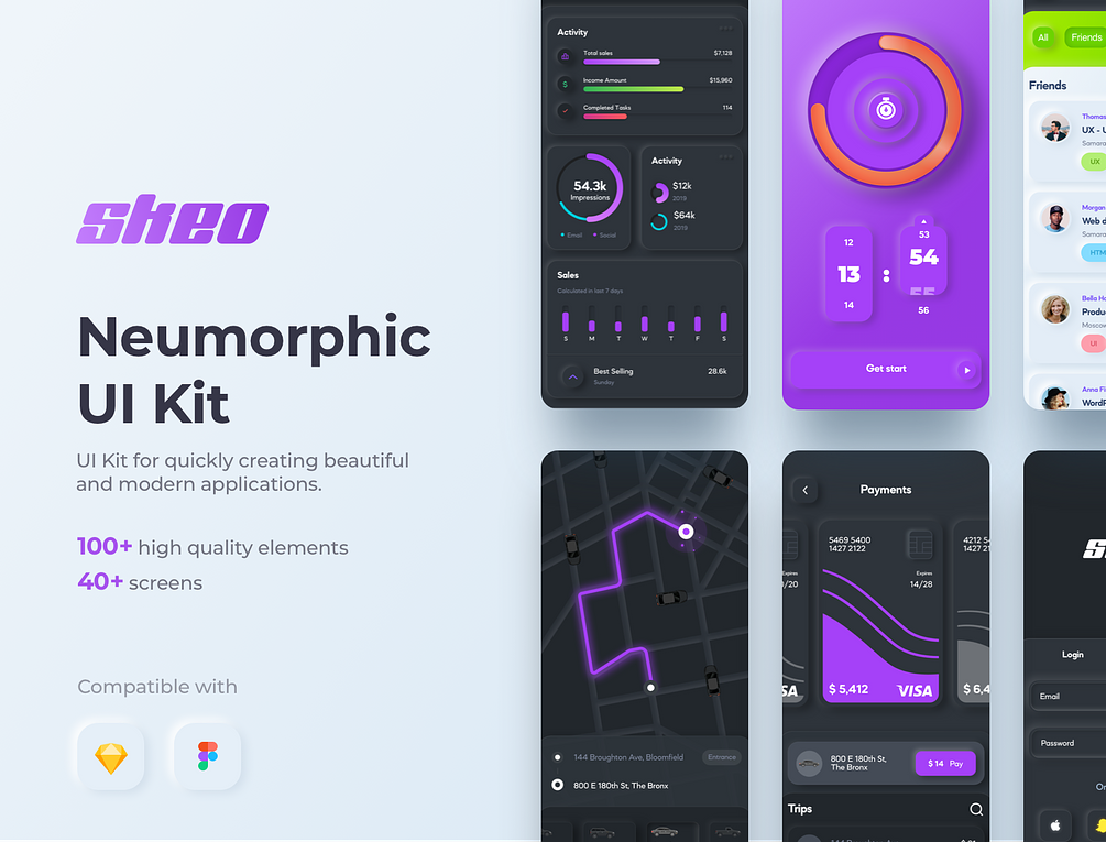 Skeo - Neuomorphic UI Kit