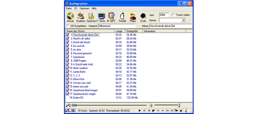 Audiograbber 1.83 Pro – 2020 Edition (werbefrei & mit MP3-Funktionalität)