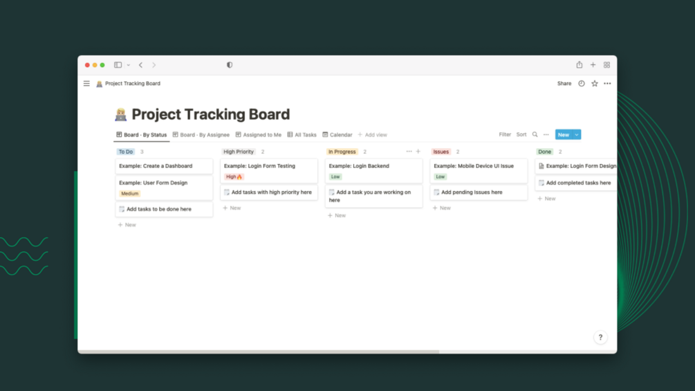 Software Project Tracking Board