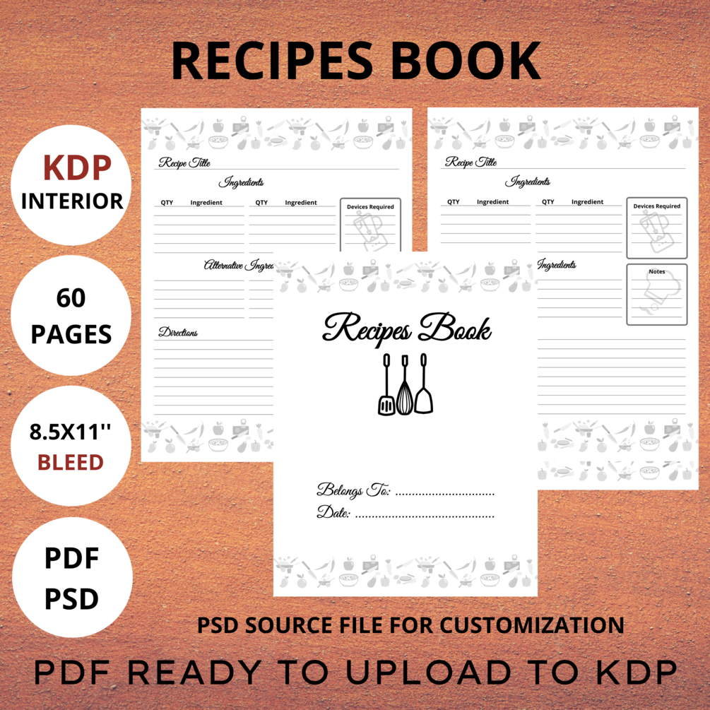 Recipes Book - KDP Interior