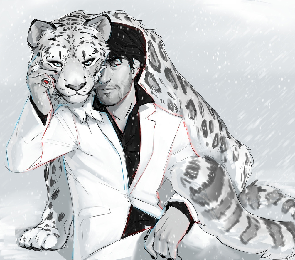 Snow Leopard & Dark Print