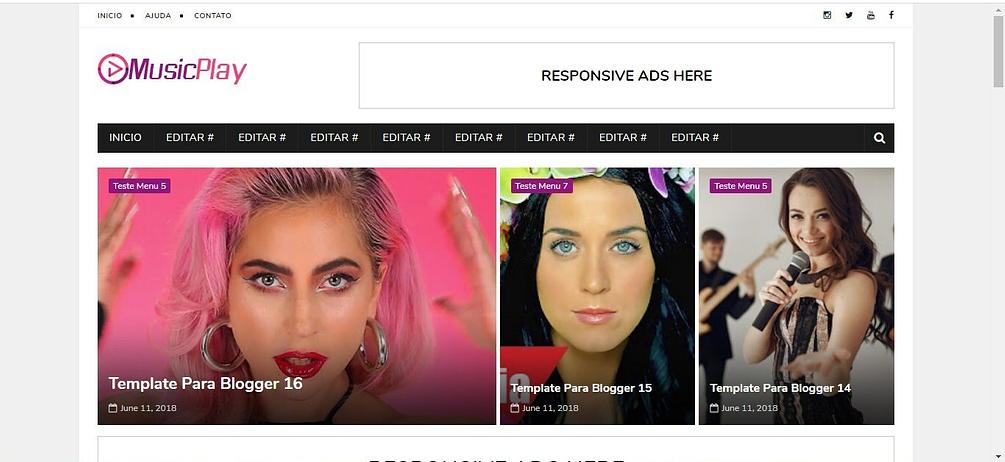 Music Play Blogger Template