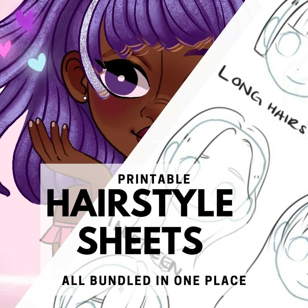 Printable Hairstyle Sheet Bundle FREE