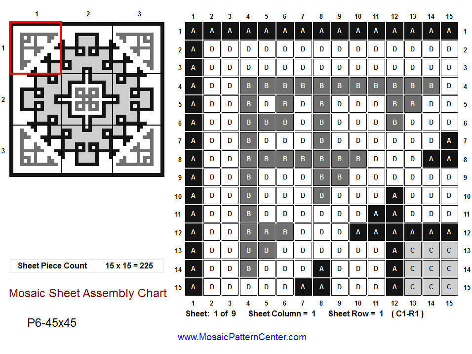 P6-45x45 Mosaic Pattern Guide