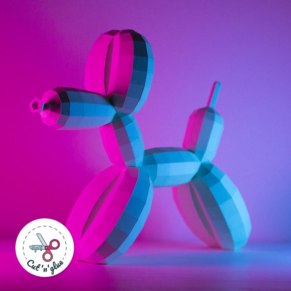 🎈🐕 Balloon dog (Koon's dog) – DIY Papercraft