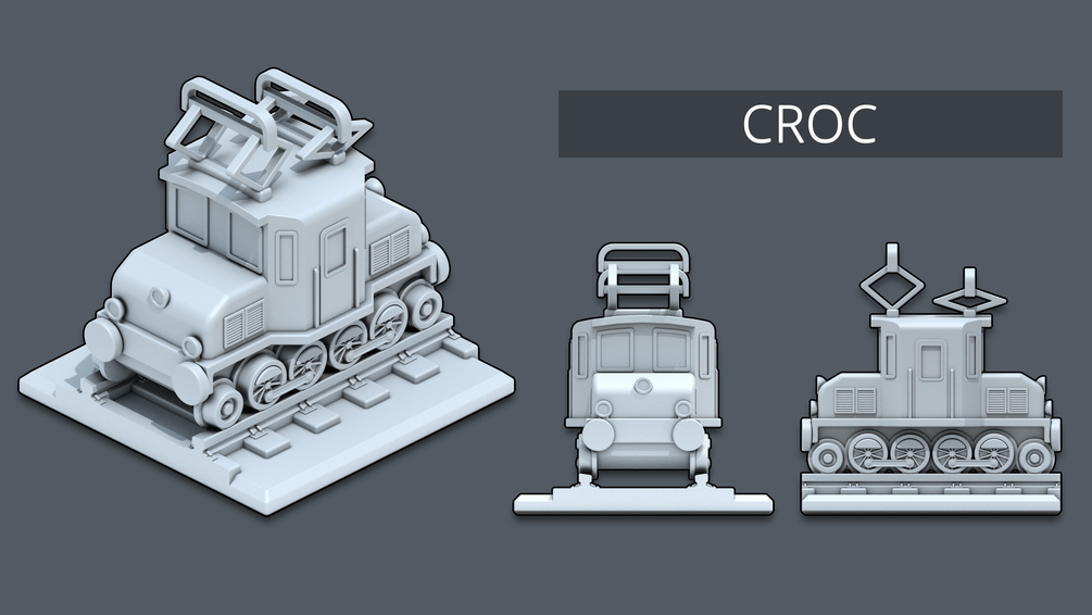 Croc - STL files for 3D printing - Trains & Rails World - STL Miniversum