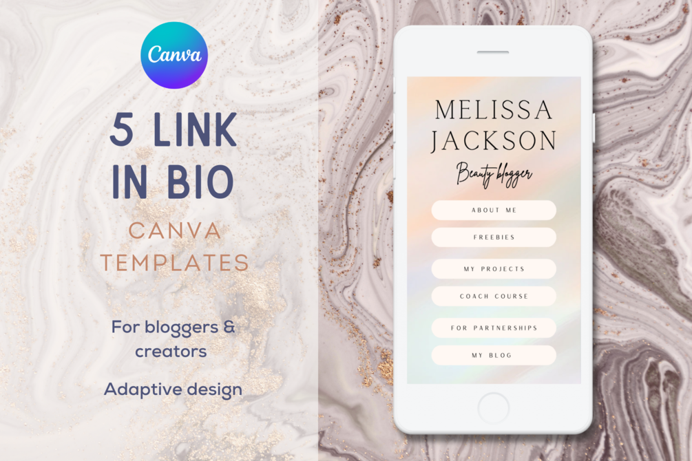 5 Link in Bio Templates CANVA