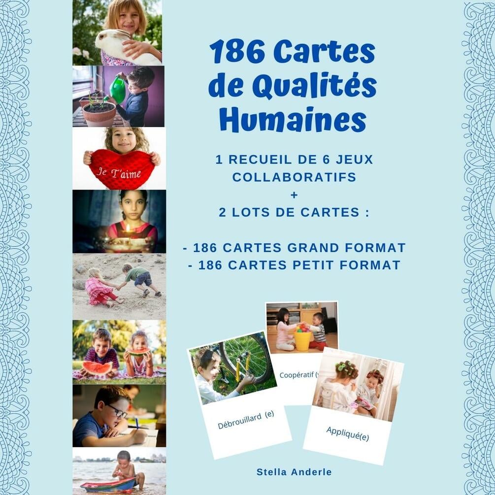 186 Cartes de Qualités Humaines - Coffret Digital Complet