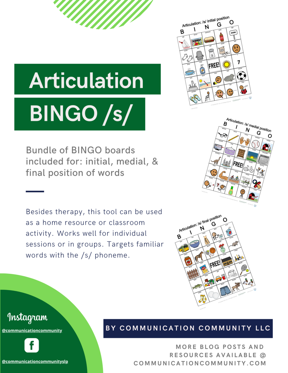 Articulation Bingo /s/