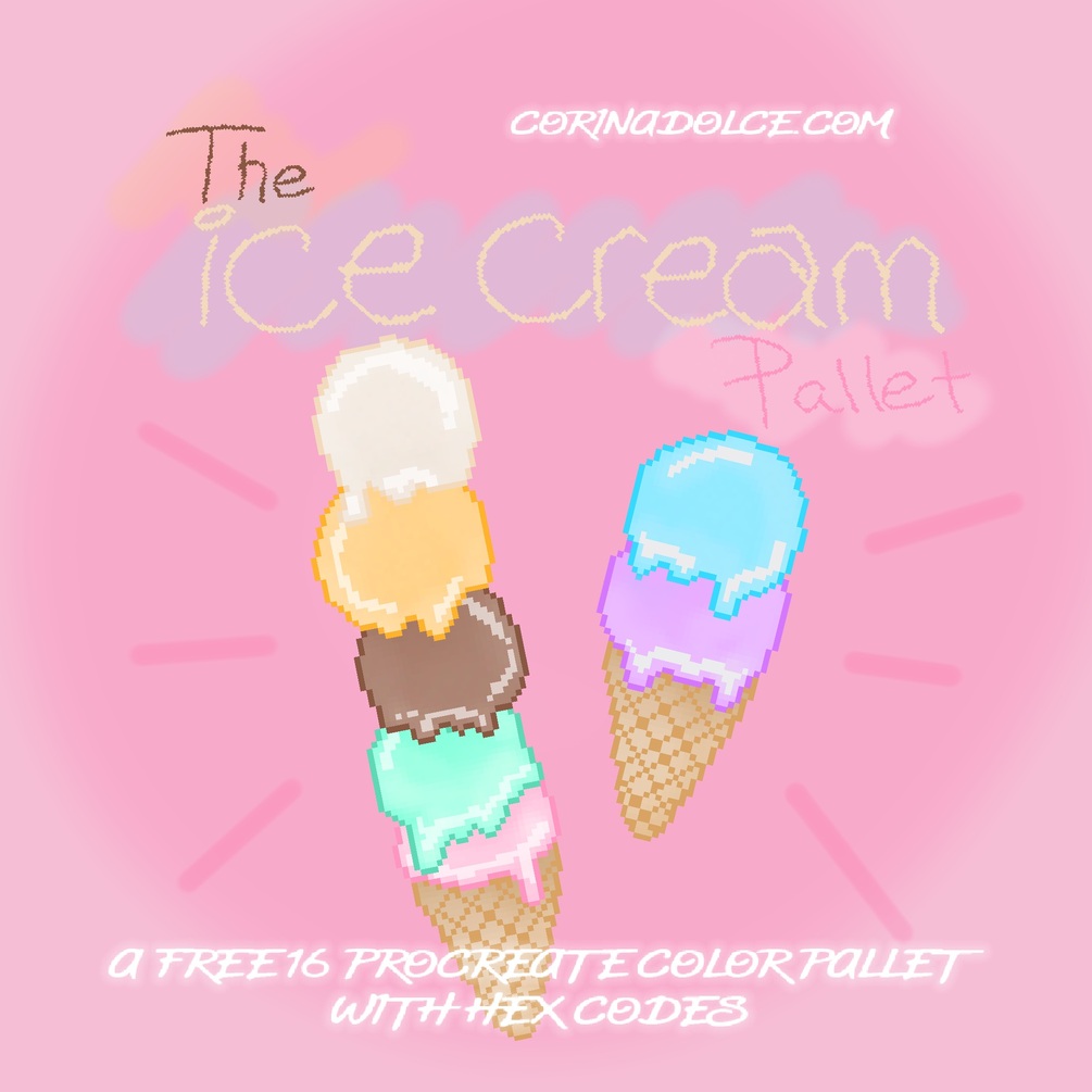 The Ice Cream Pallet - A Free Procreate Pallet