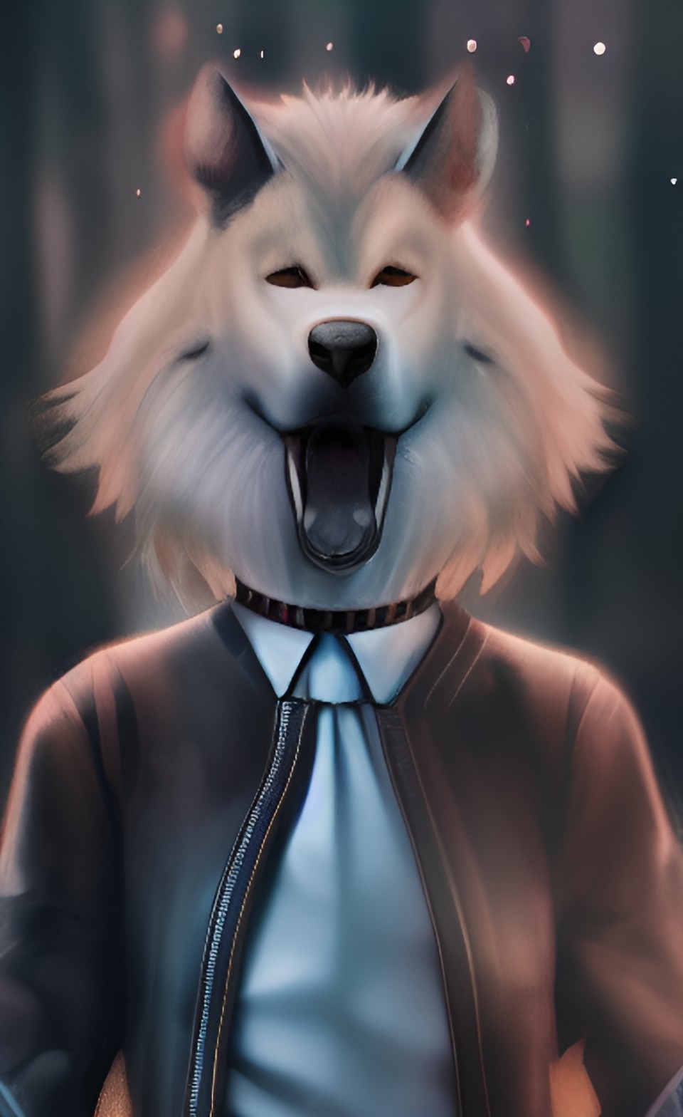 Laughing Wolf Wallpaper