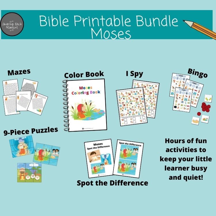 Moses Bible Activity Bundle for Kids