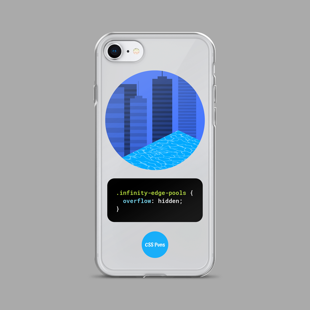 CSS Puns - Infinity Edge Pools - iPhone Case