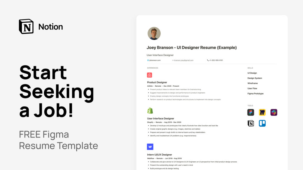 FREE Notion Resume Template