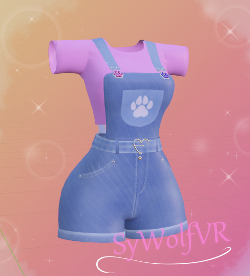 Cute Paw Overalls VRChat