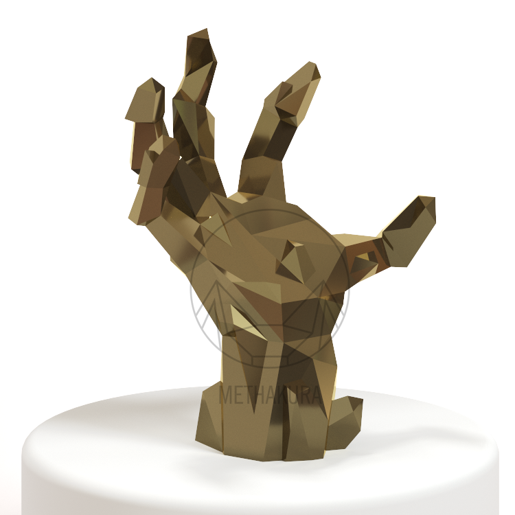 Papercraft template - Crystal hand