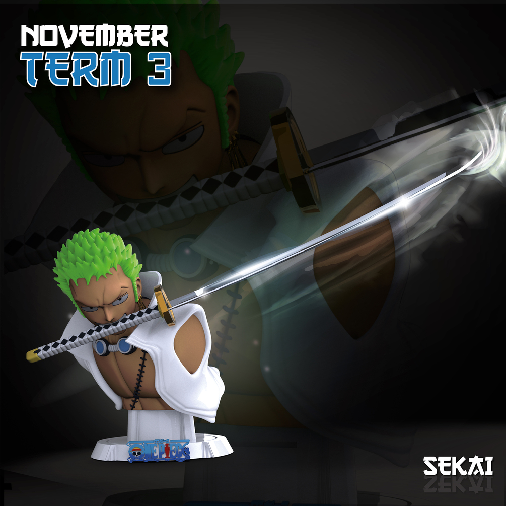 Zoro Bust - Sekai 3D Models - Tested and Ready for 3D printing