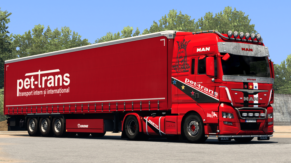 pet-trans combo skin MAN tgx by Gloover & Krone Profi liner by Sogard3. ETS2