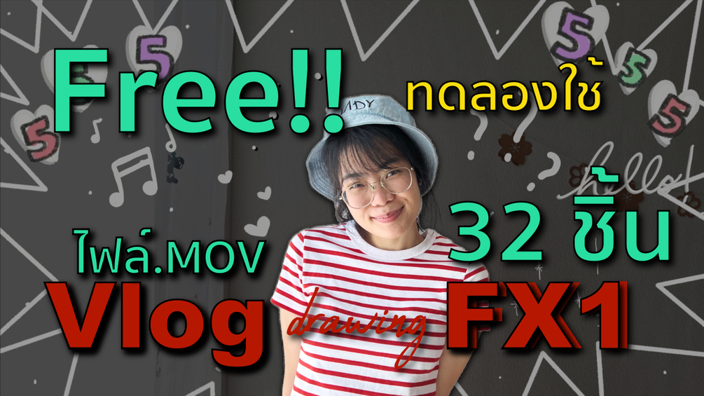 Free! VLOG drawing FX set1(Demo) 32pieces!!