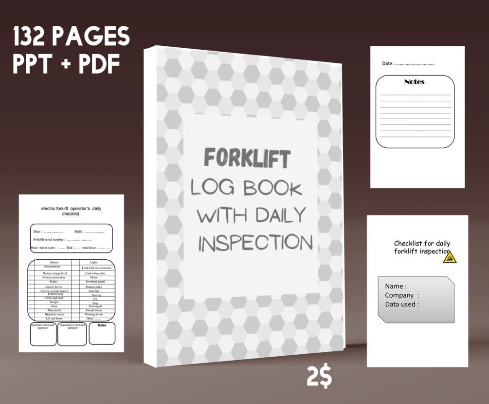 forklift log book with daily inspection
