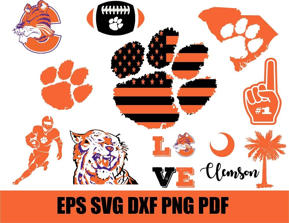 Clemson Tigers Svg, Clemson Tigers Football, Clemson Tigers File ...