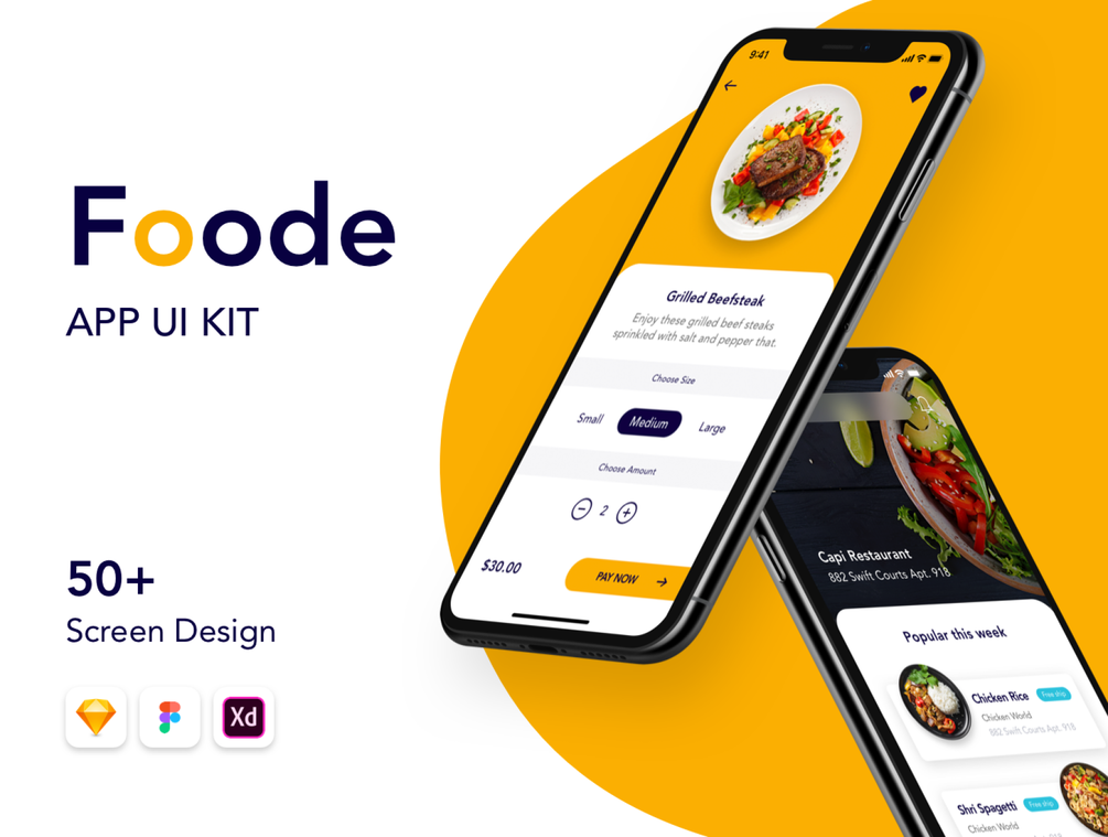 Foode - Food Order Application UI Kit Free Version
