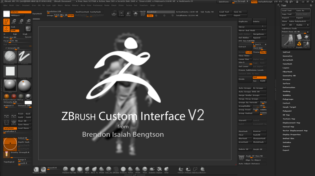 ZBrush Custom Interface - V2