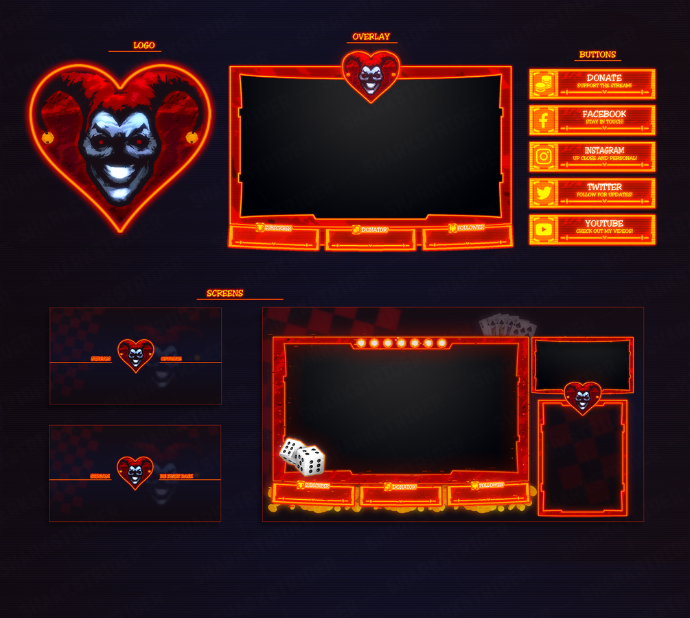 Animated Stream Overlay Graphics Package [With Logo & Transition ...