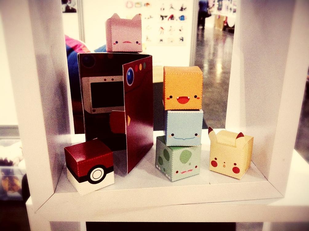Kanto Pokemon Papercraft Playset