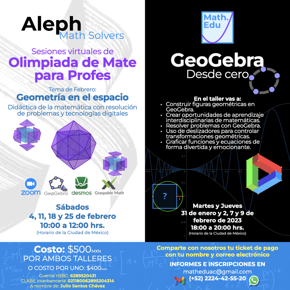 Olimpiada de Mate para Profes y GeoGebra desde cero