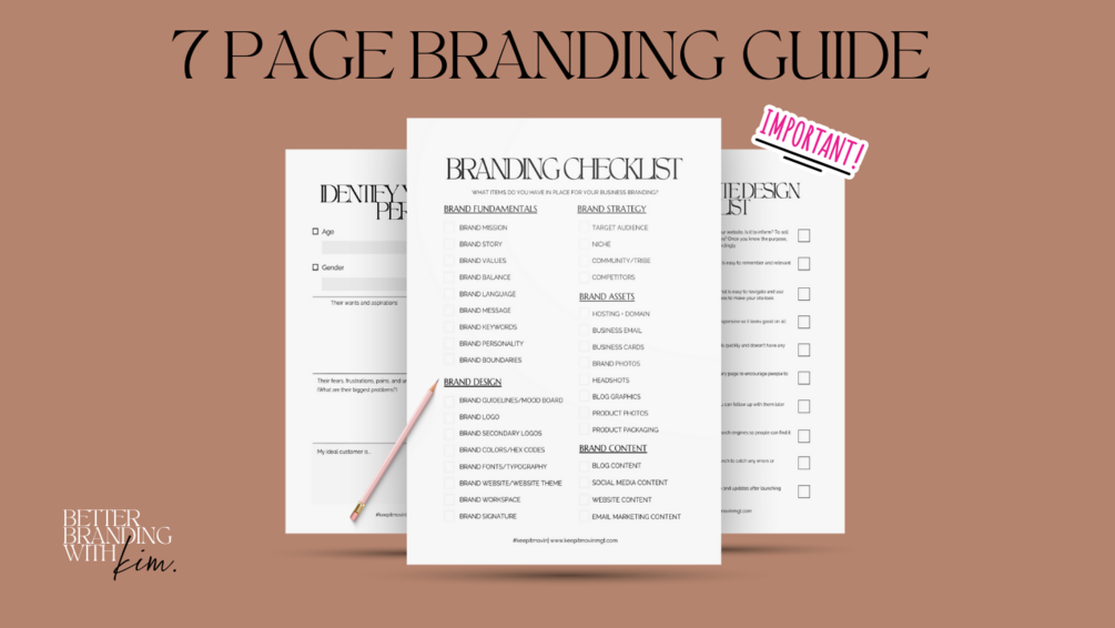 7 Branding Guide Worksheets