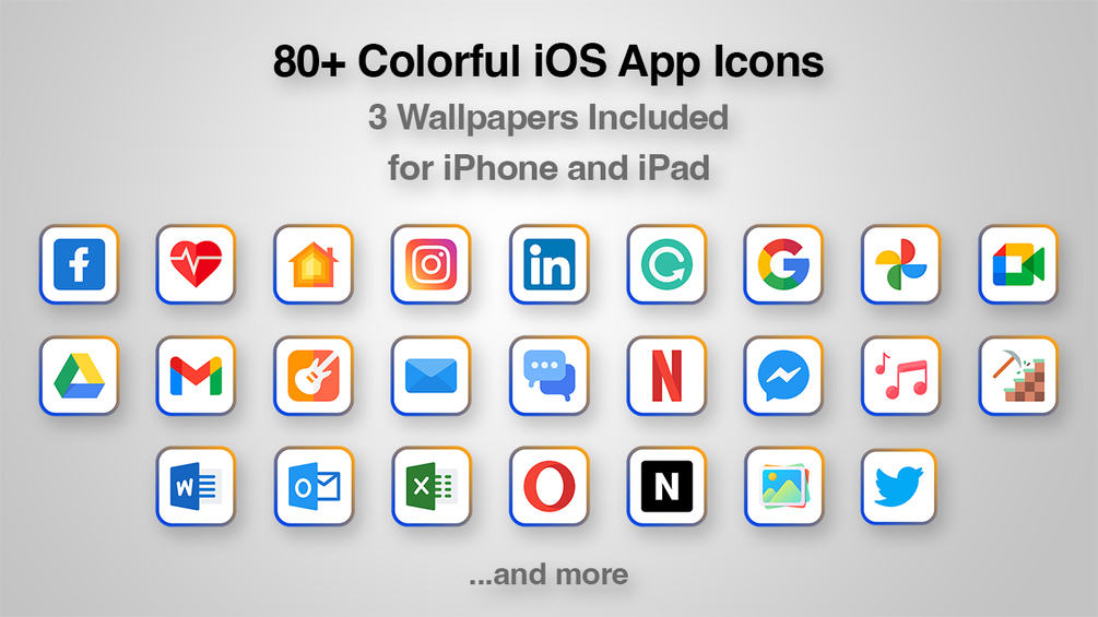 80+ Custom iOS/iPadOS App Icons - Colorful, Joyful Apple iOS/iPadOS App ...