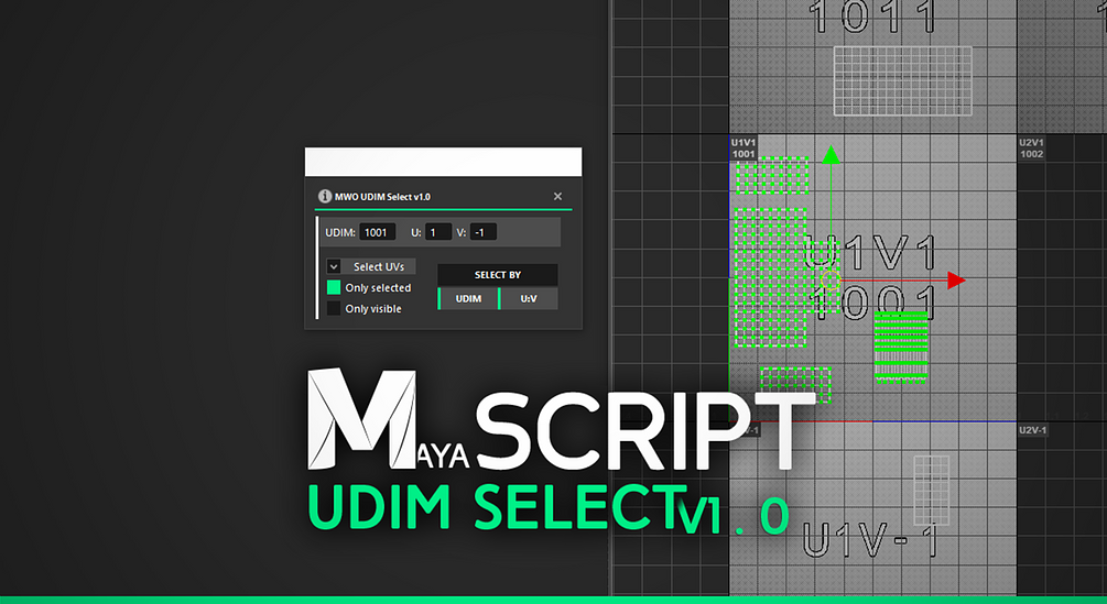 UDIM Select [script][Maya]