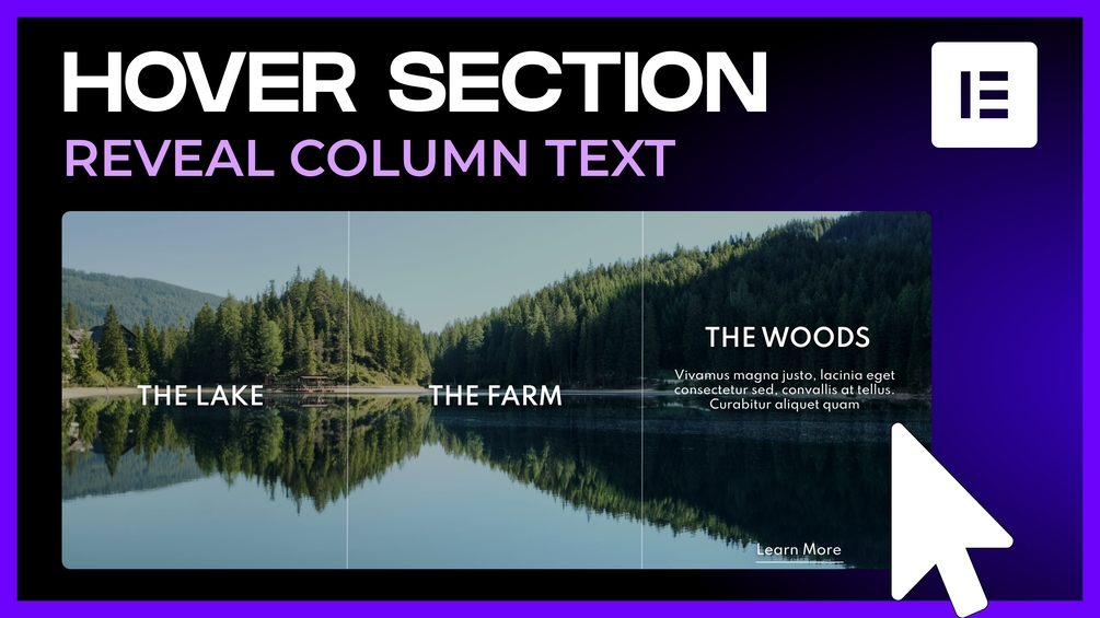 Elementor Text Over Image Section On Hover