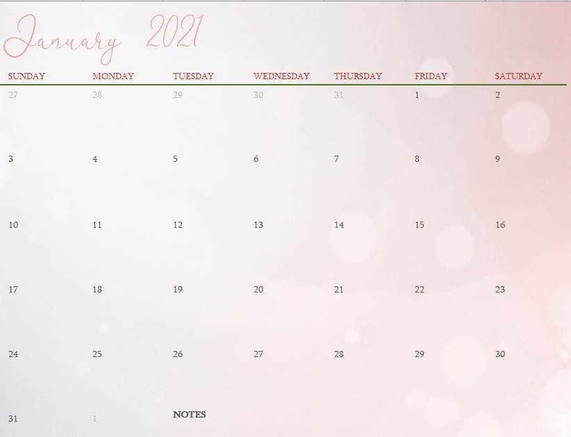 2021 & 2022 12 month page Editable Excel Calendar Template | Instant ...