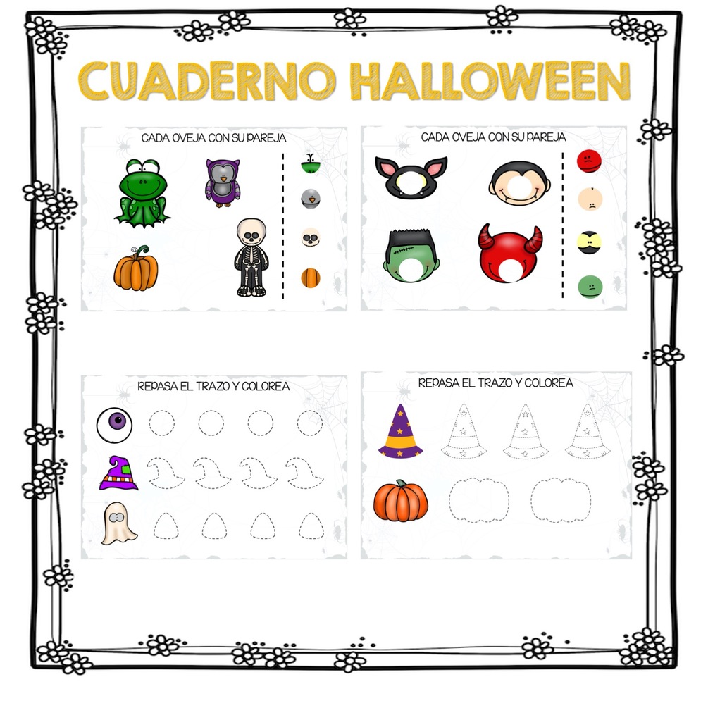 CUADERNO DE HALLOWEEN ATENCIÓN Y LECTOESCRITURA + 250 PÁGINAS