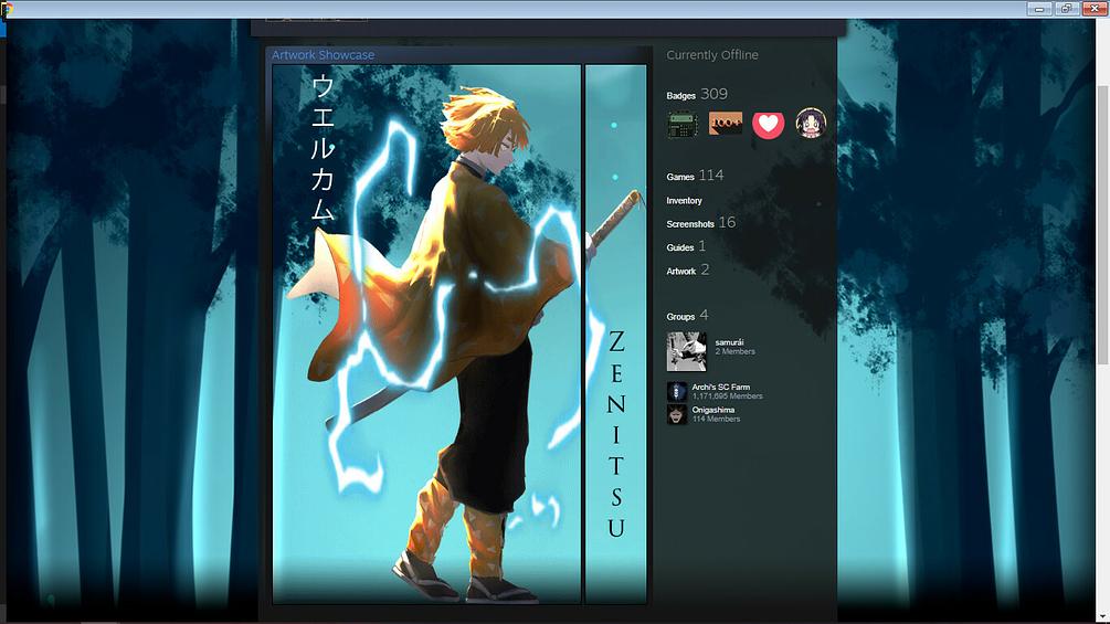 Zenitsu - Steam Artwork Design