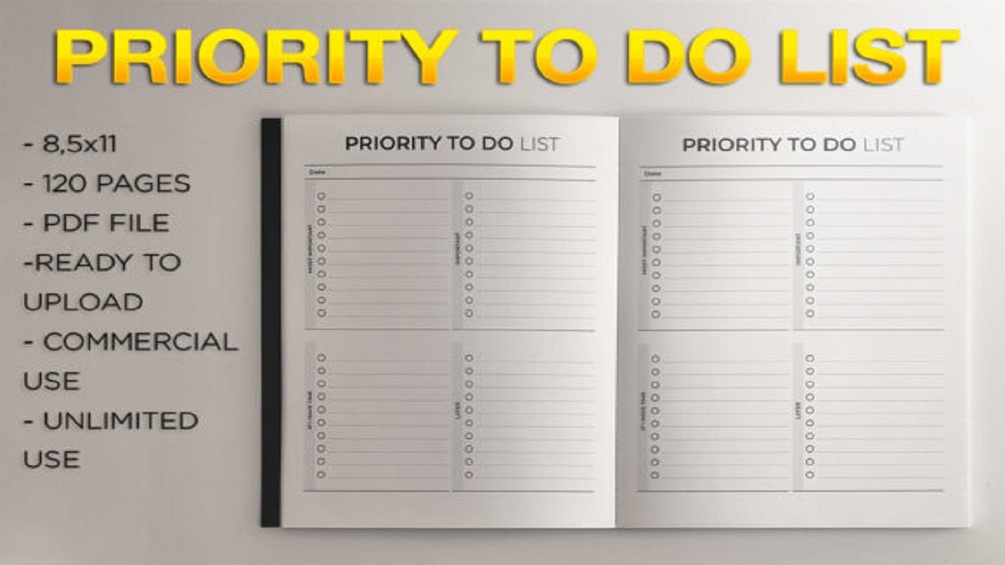 Priority to Do List | KDP Template