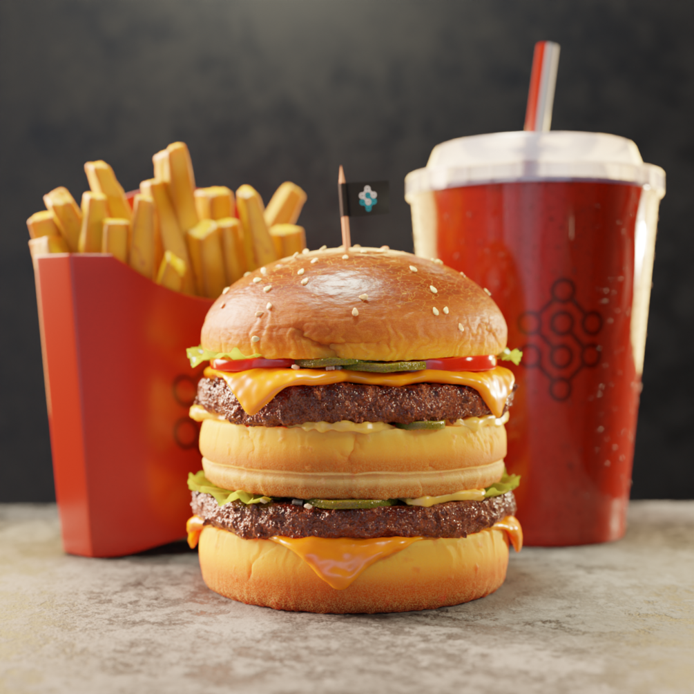 Hamburger - Procedural Materials Scene in Blender v3.1