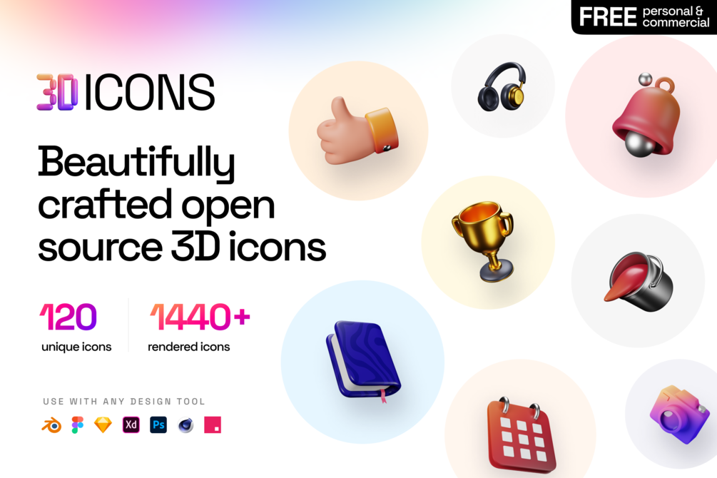 3dicons - Open source icon library